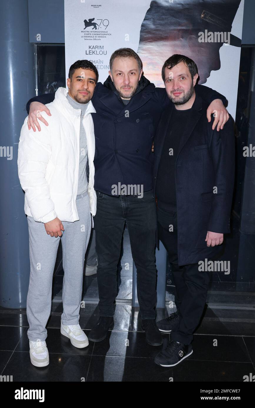 Karim Leklou, Shain Boumedine, Director Rachid Hami attending the Pour ...