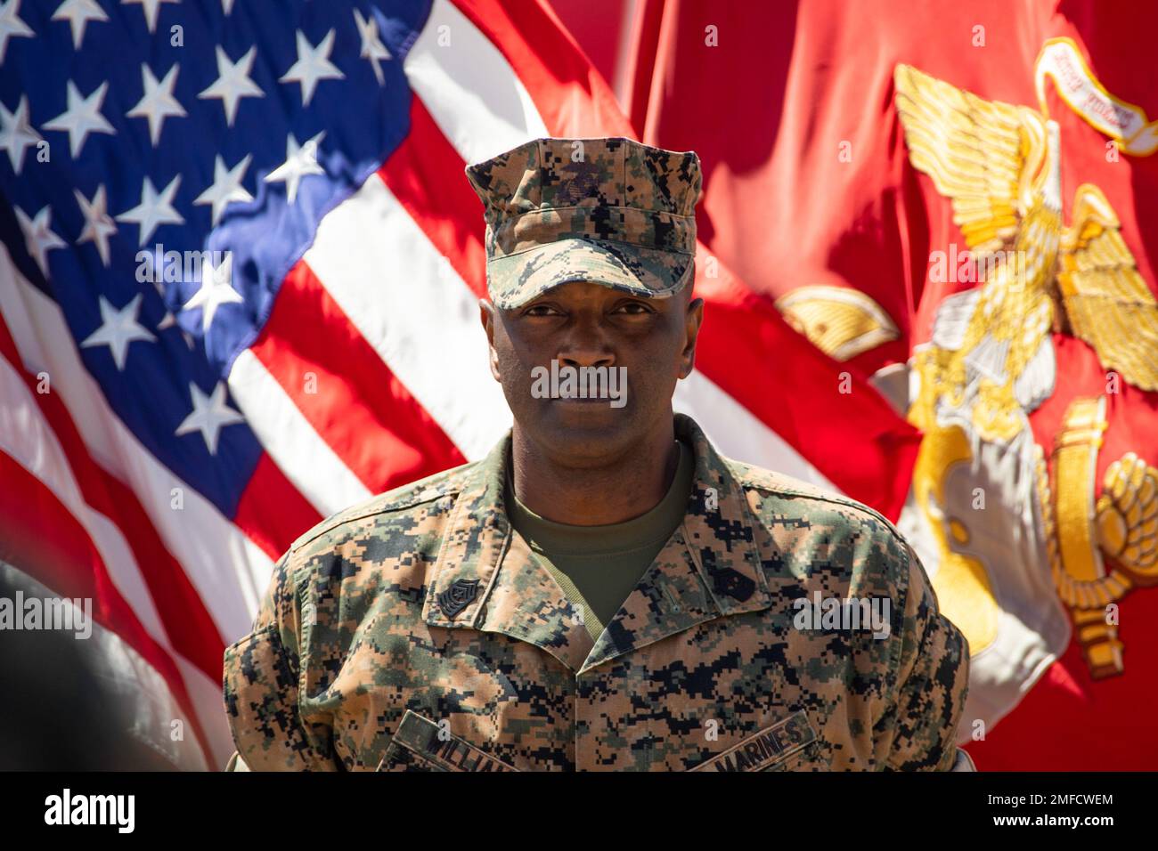 U.S. Marine Corps Sgt. Maj. Lester L. Williams, offgoing sergeant major ...