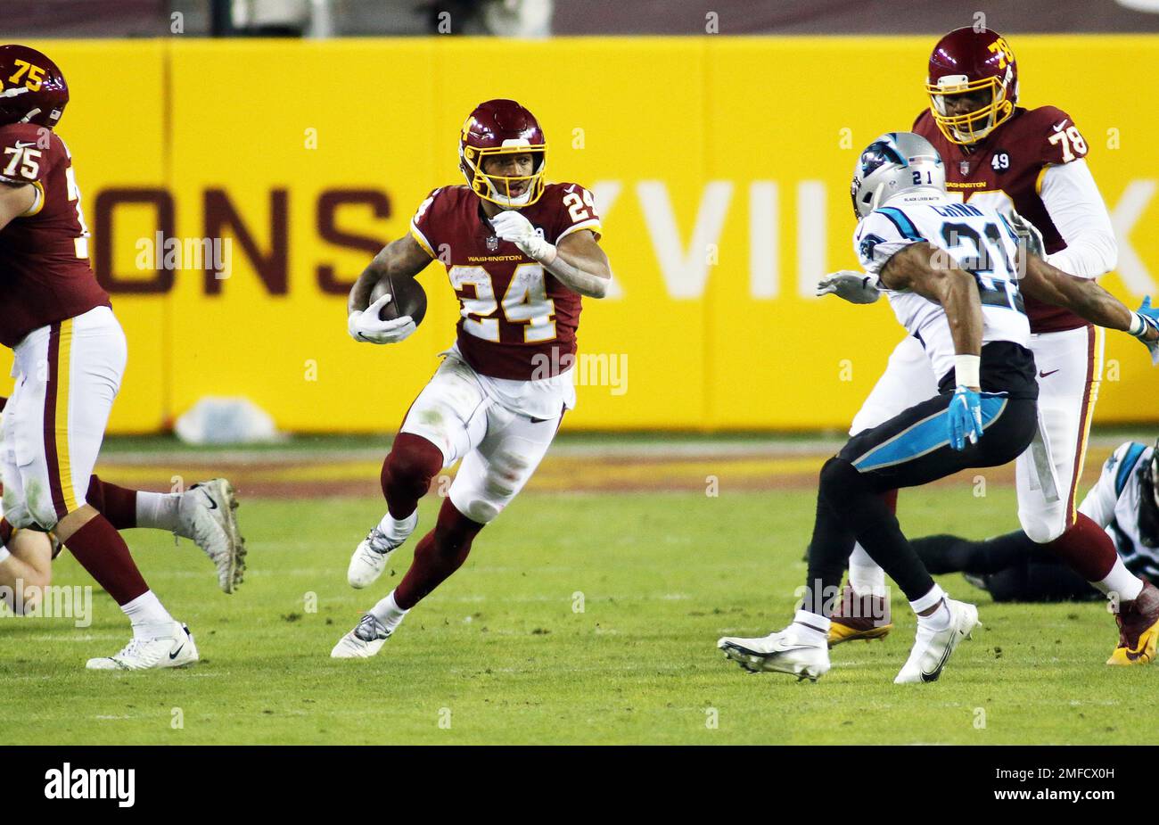 Washington Football Team running back Antonio Gibson (24) in action ...