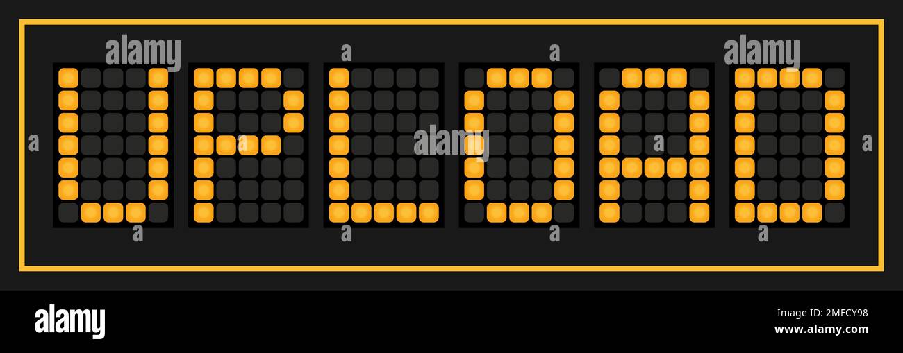 Orange color led banner in word upload on black background Stock Vector ...