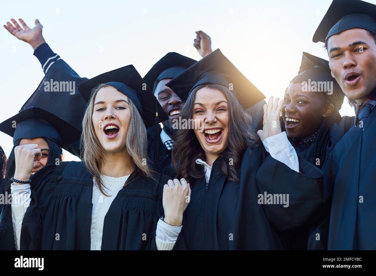 The future never felt more exciting. a group of students standing ...