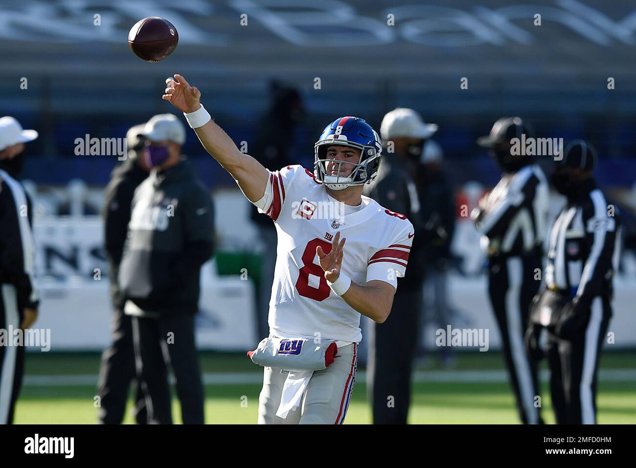 New York Giants quarterback Daniel Jones against the Baltimore Ravens ...