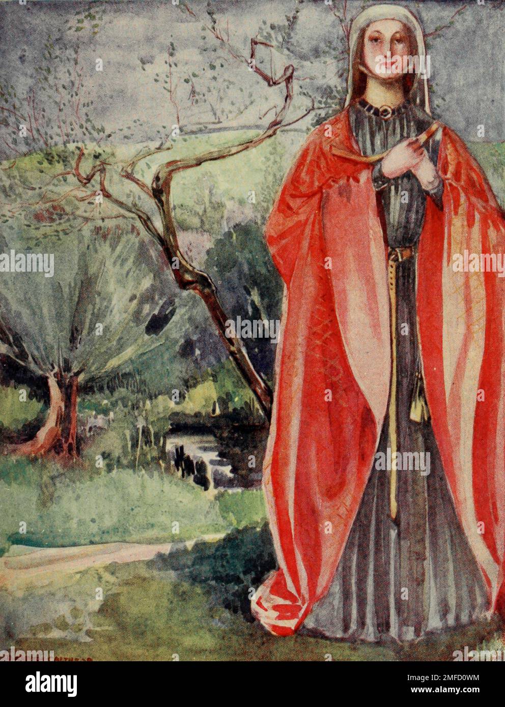 A Woman of the Time of John (1199 - 1216) One may just see the purse ...