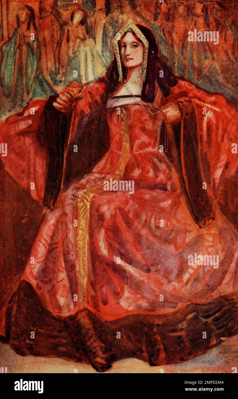 A Woman of the Time of Henry VII (1485 - 1509) Notice the diamond ...