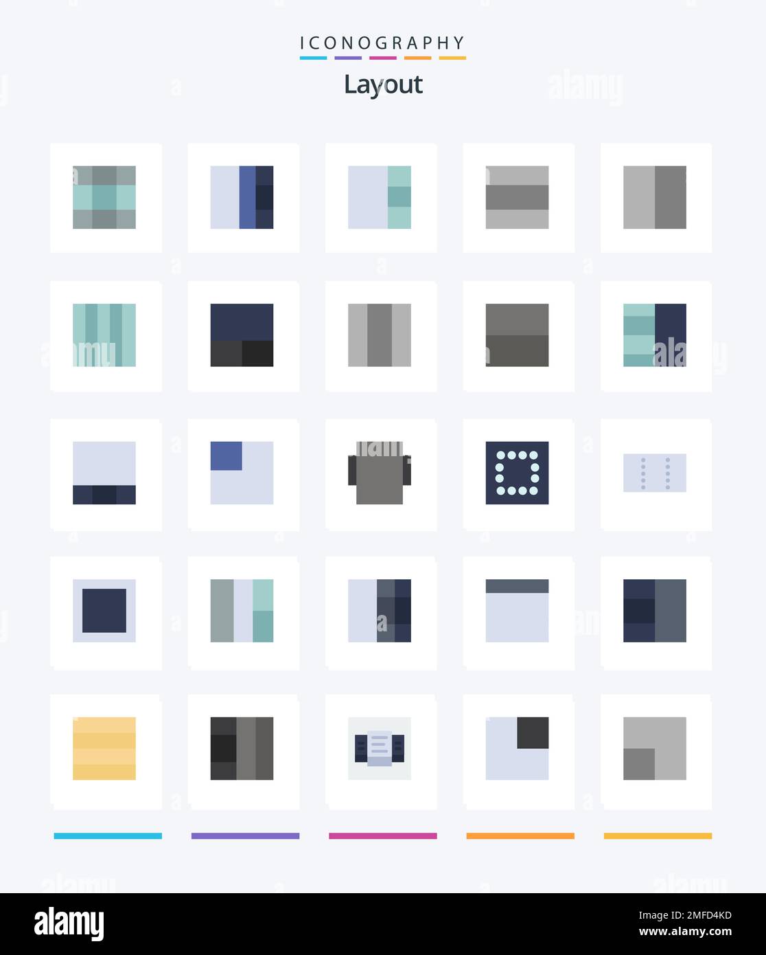Creative Layout 25 Flat icon pack Such As view. expand. layout. table ...