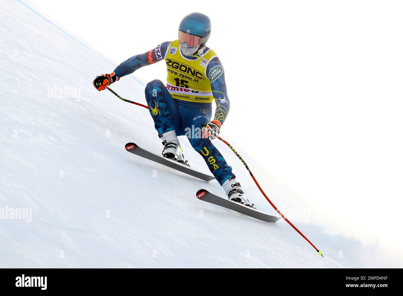 United States' Ryan Cochran Siegle speeds down the course during an ...