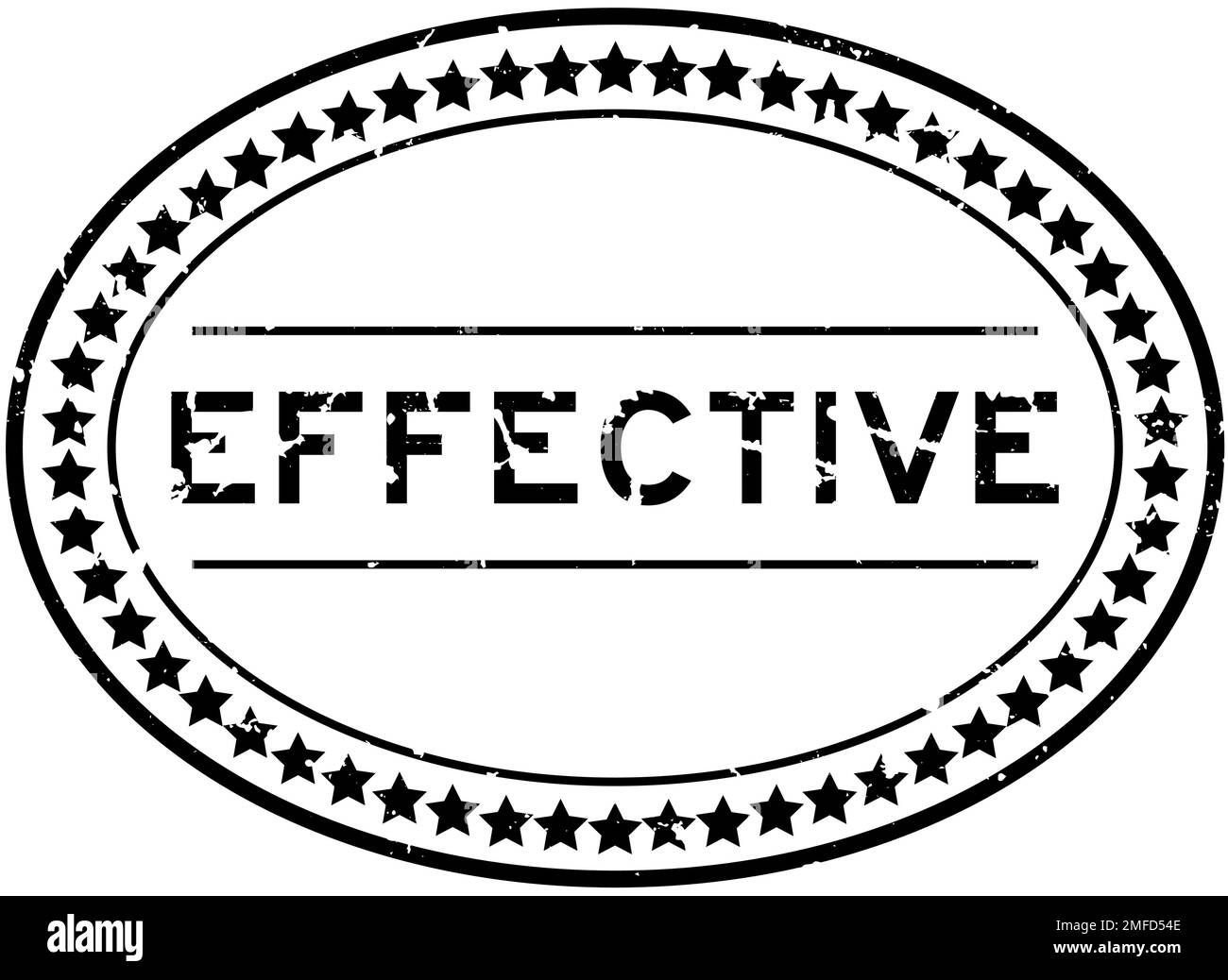 Grunge black effective word oval rubber seal stamp on white background ...