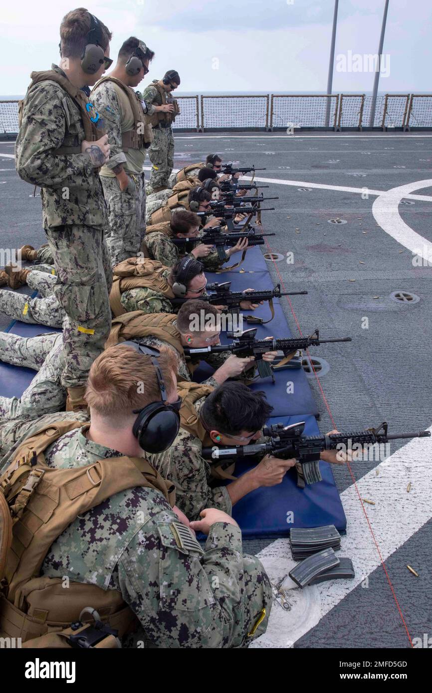 Baltic Sea (Aug. 19, 2022) U.S. Navy Sailors assigned to the Beach ...