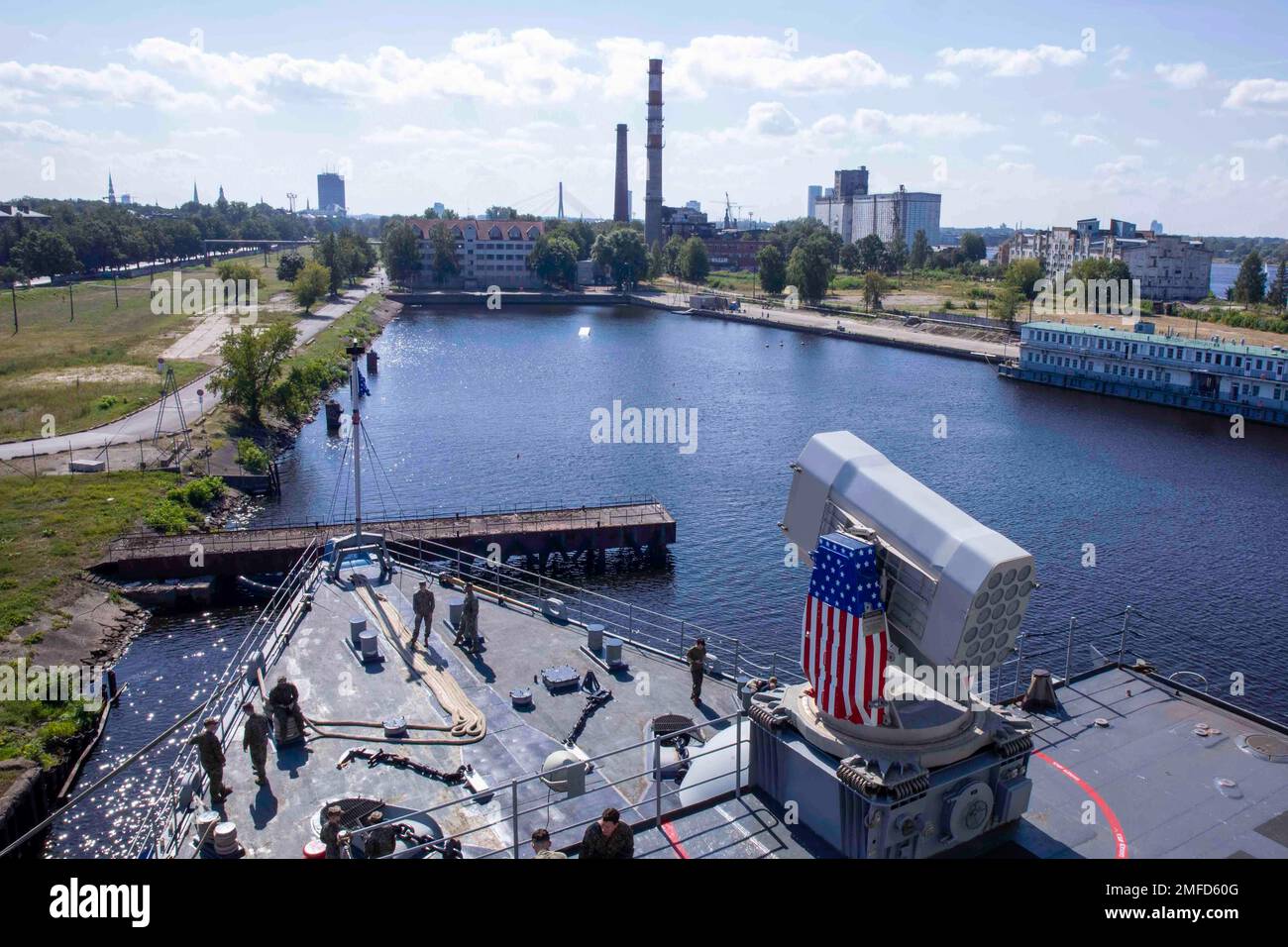 RIGA, Latvia (Aug 20, 2022) The Whidbey Island-class dock landing ship ...