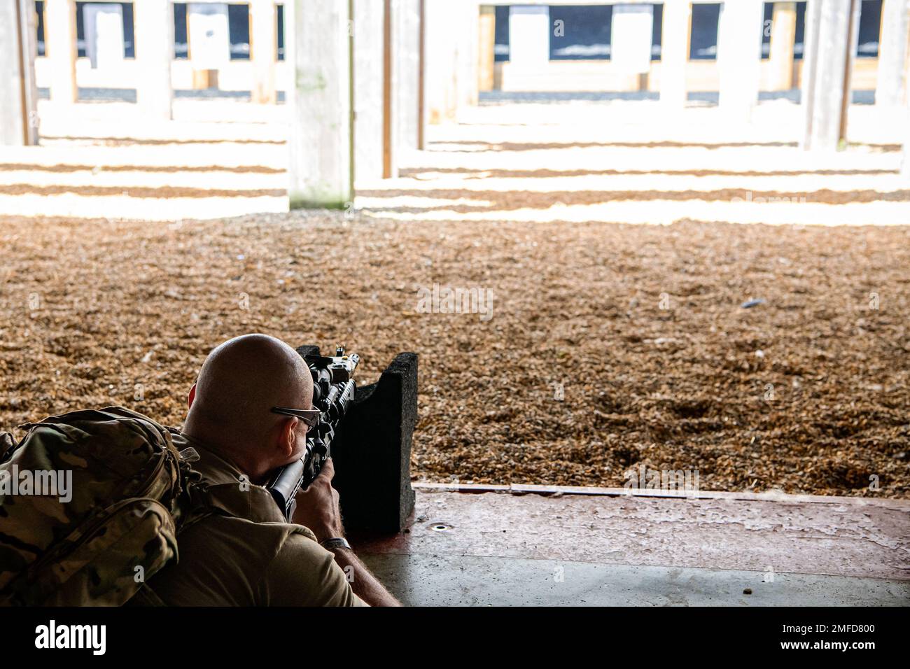 U.S. Air Force Staff Sgt. James Matherly, center, 824th Base Defense ...