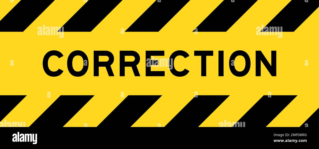 Yellow and black color with line striped label banner with word ...