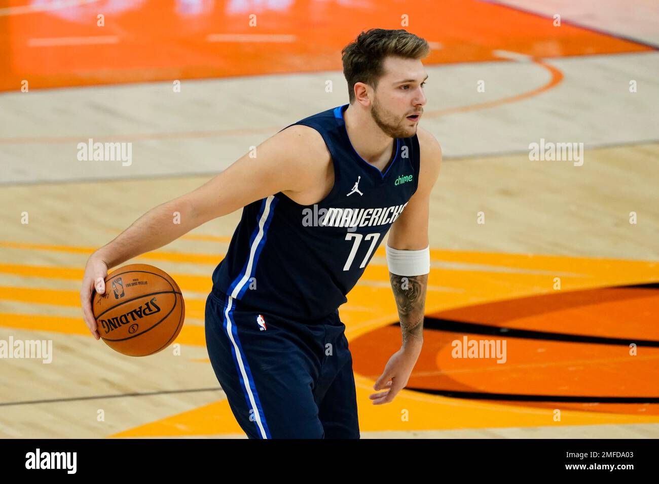 Dallas Mavericks guard Luka Doncic (77) during the first half of an NBA ...
