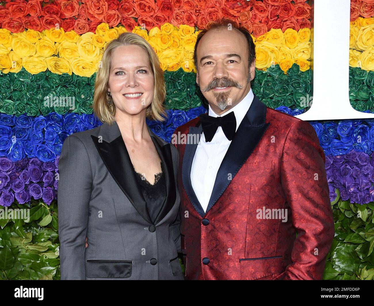 FILE - Rebecca Luker, left, and her husband Danny Burstein arrive at ...