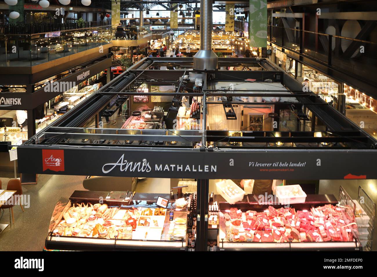 Oslo Norway Vukan Marthallen market hall Stock Photo - Alamy