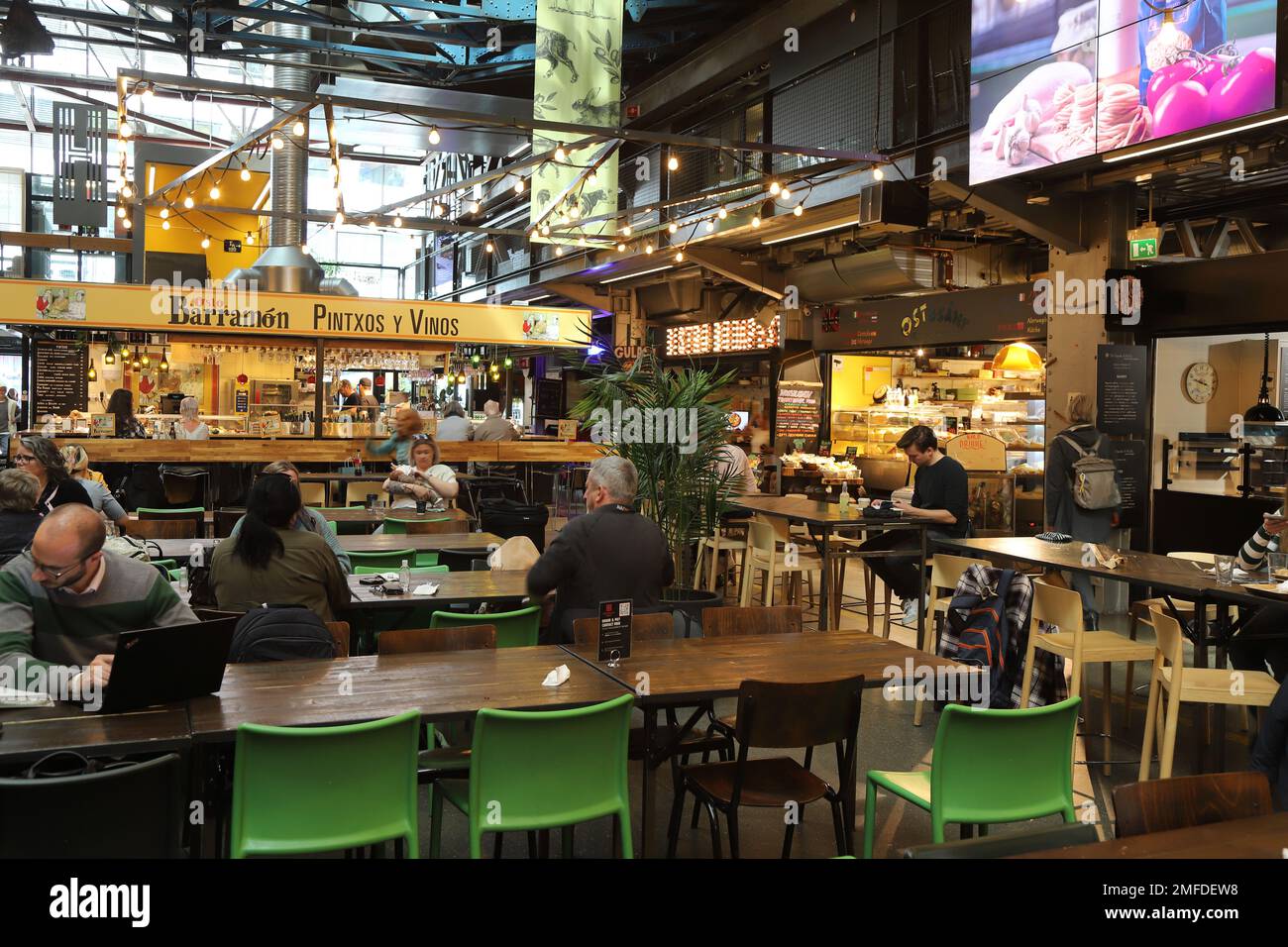 Oslo Norway Vukan Marthallen market hall Stock Photo - Alamy