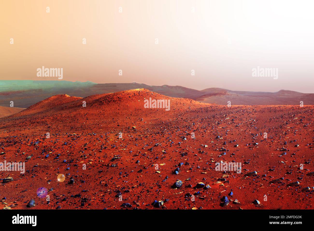 Surface of the planet Mars. Elements of this image furnished by NASA ...
