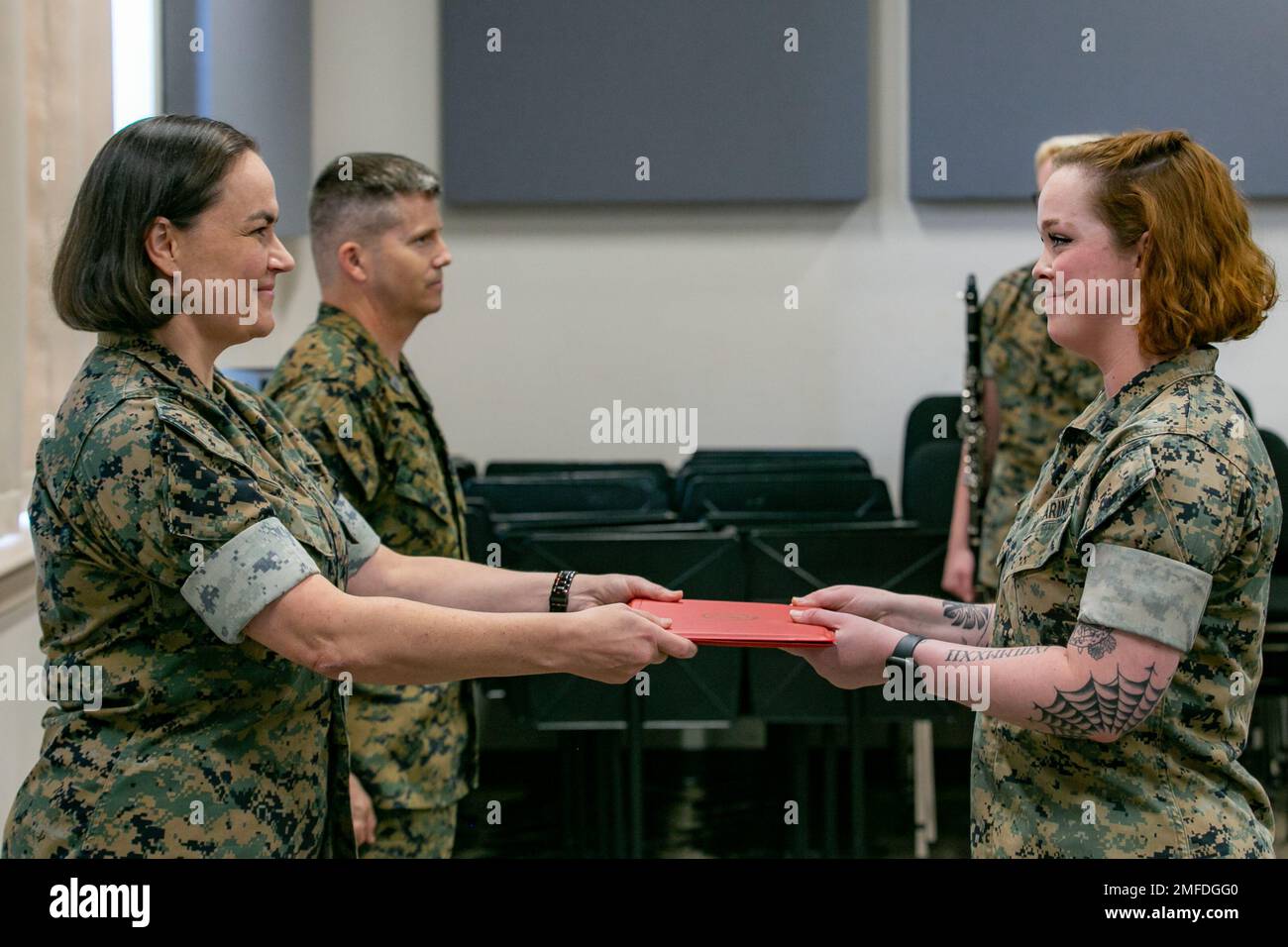 U.S. Marine Corps Cpl. Emily Paulette, saxophone instrumentalist with ...