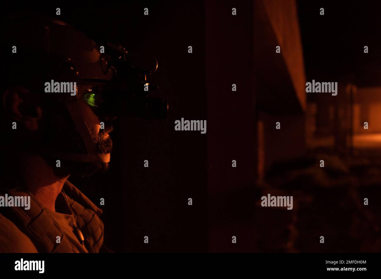 A U.S. Army soldier with the 1331 Operation Detachment Alpha looks ...