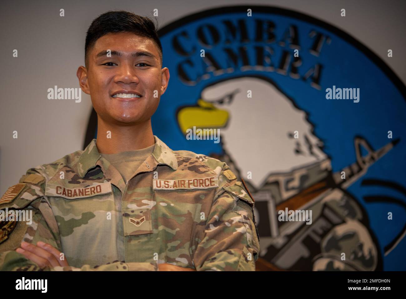 U.S. Air Force Airman 1st Class Jacob Cabanero, 1st Combat Camera ...