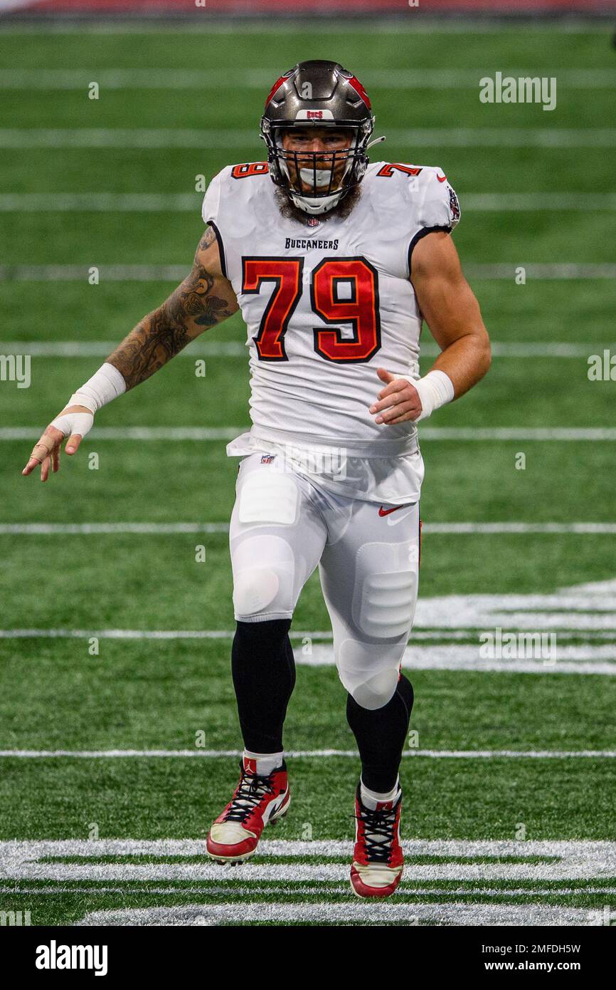 Tampa Bay Buccaneers defensive end Pat O'Connor (79) works during the ...
