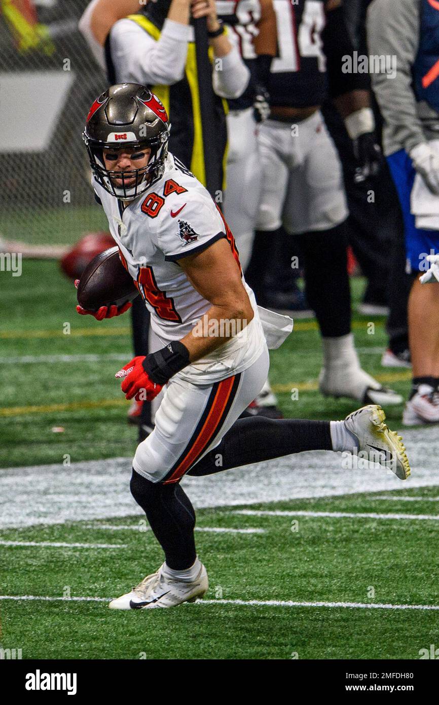 Tampa Bay Buccaneers tight end Cameron Brate (84) runs the ball during ...