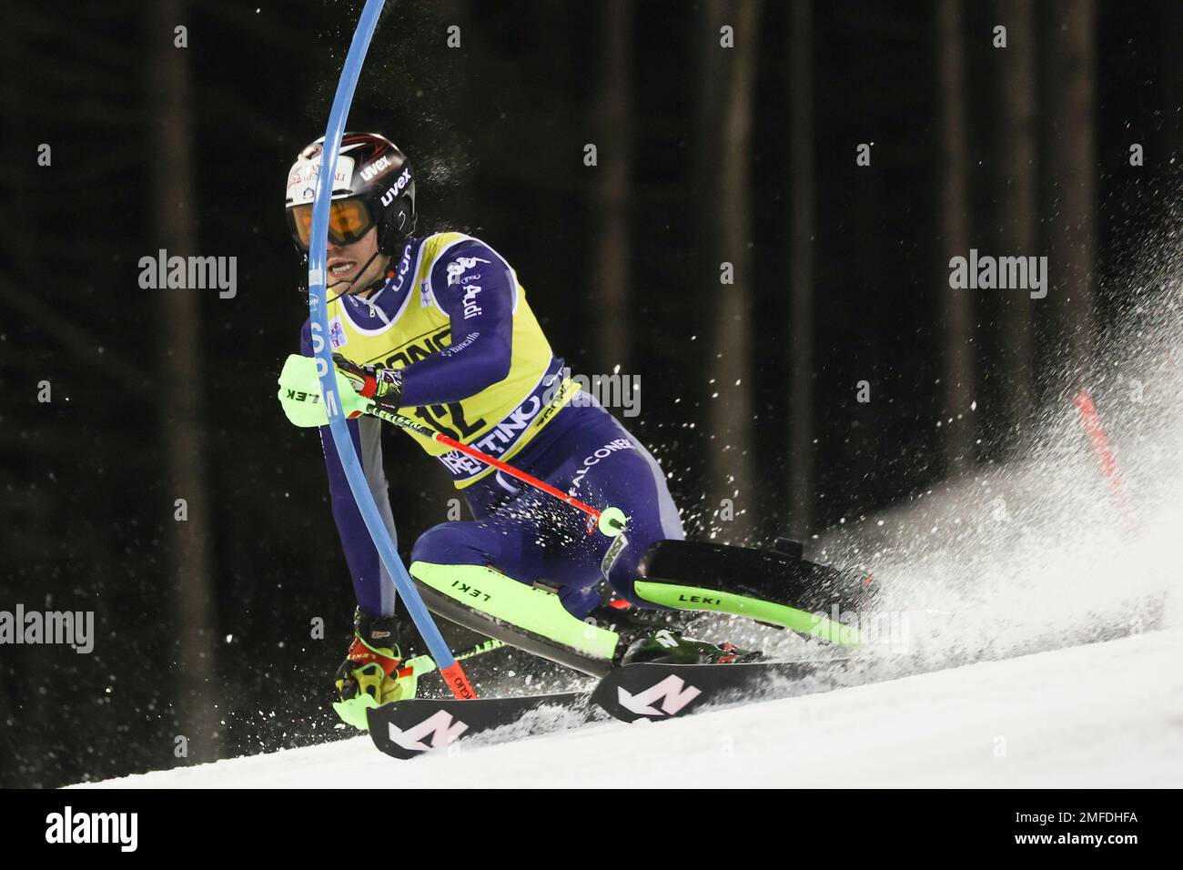 Italy's Alex Vinatzer speeds down the course during an alpine ski, men ...
