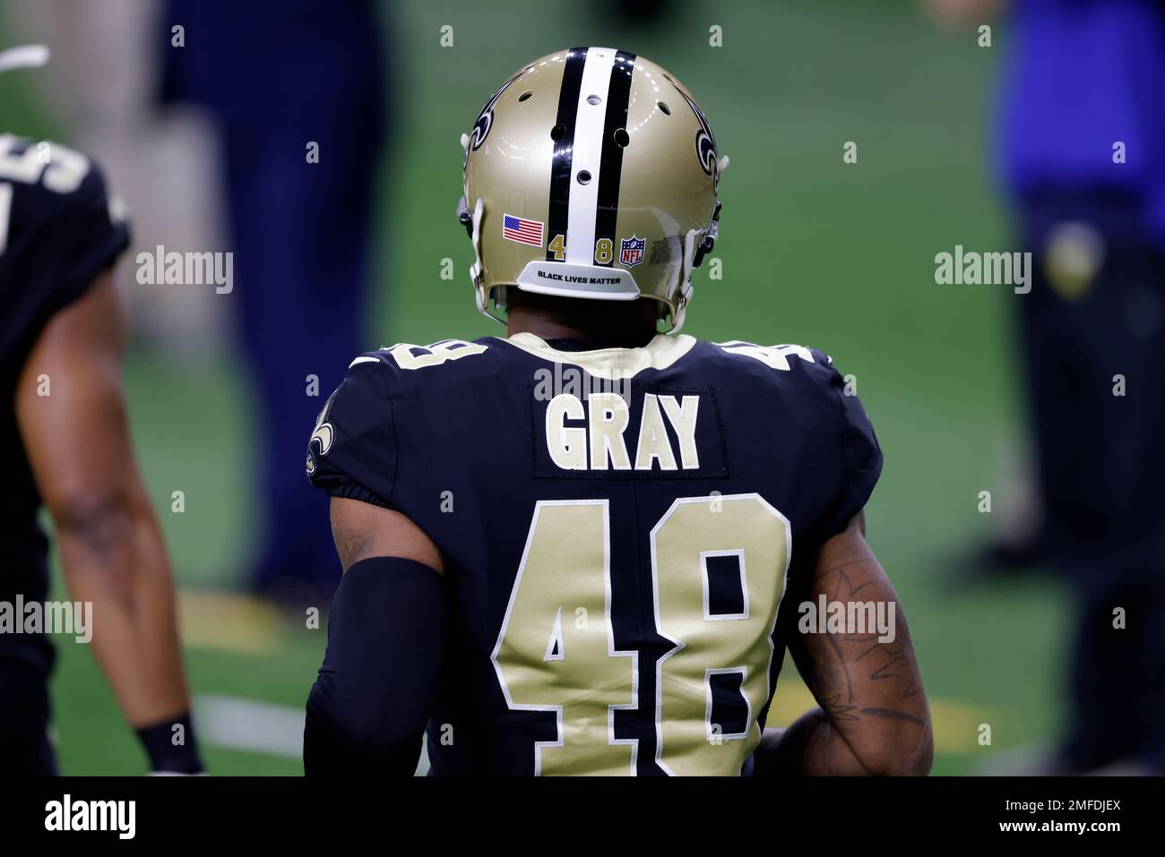 New Orleans Saints defensive back J.T. Gray (48) before an NFL football ...