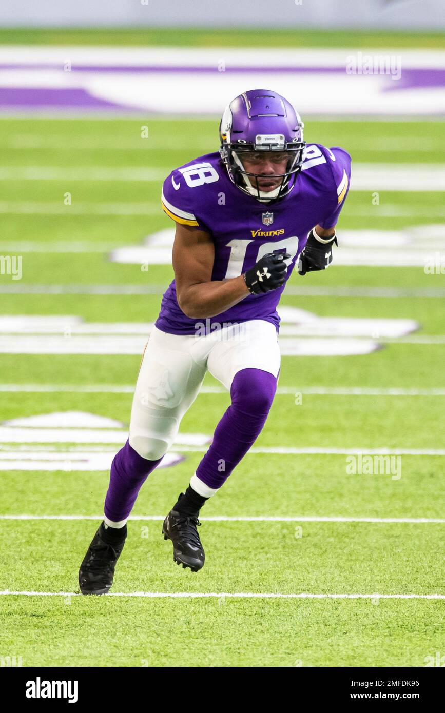 Minnesota Vikings wide receiver Justin Jefferson (18) in action in the ...