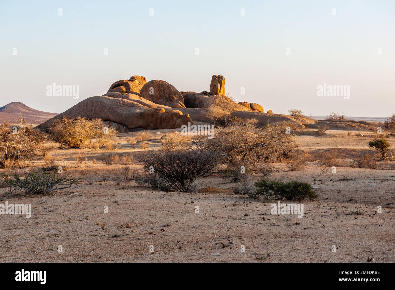 Impression of the Rocky Namibian Desert near Spitzkoppe during the ...