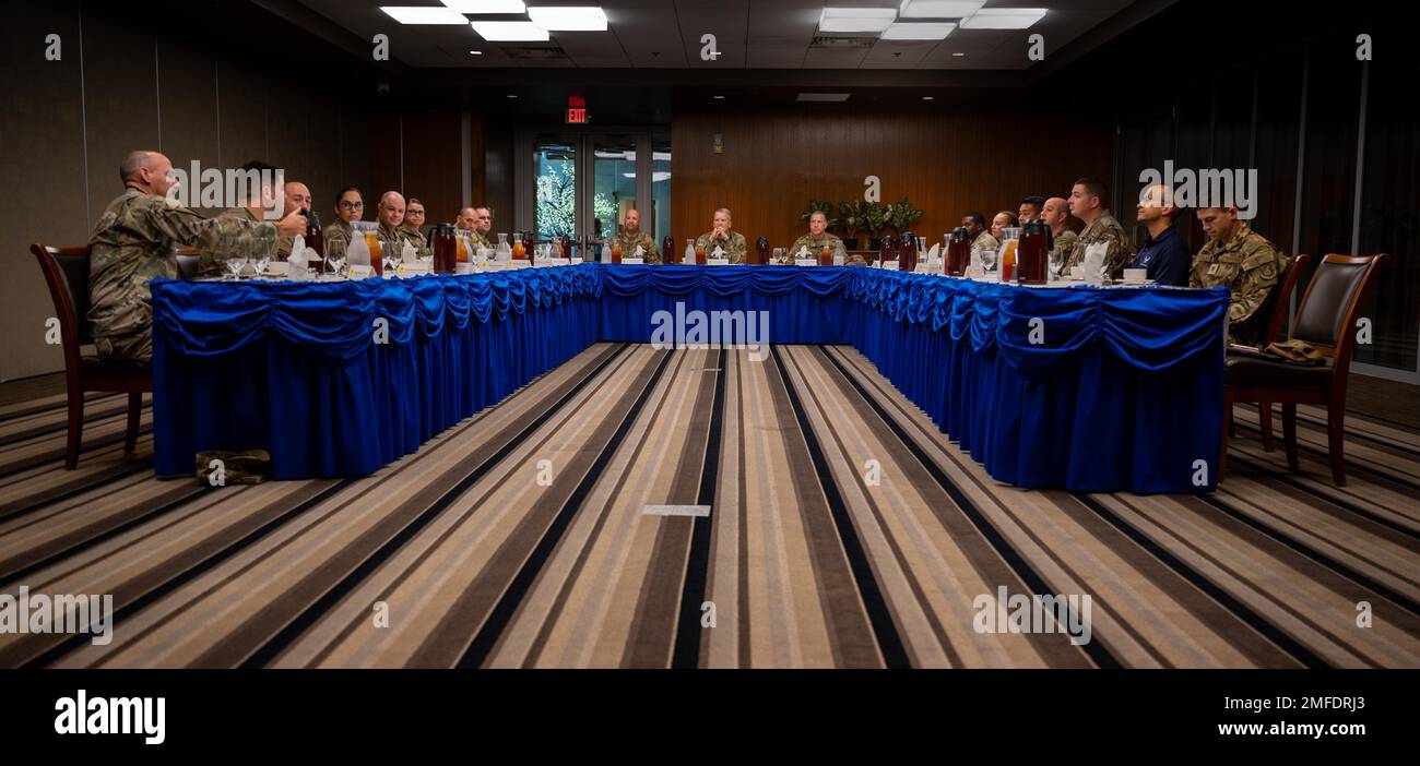 Lt. Gen. James Jacobson, center, Pacific Air Forces deputy commander ...