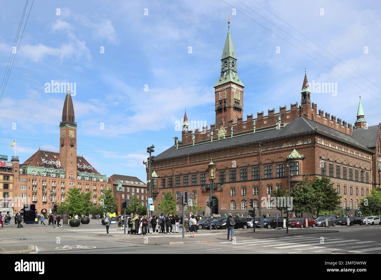 Copenhagen Denmark Radhuspladsen Town Hall Square Stock Photo - Alamy