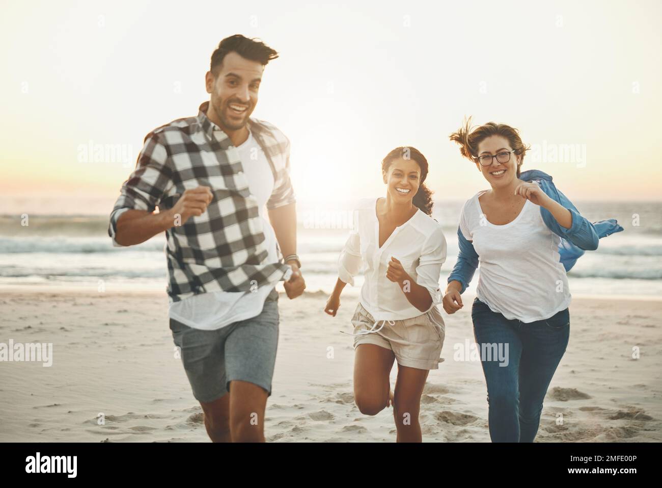 Fun is something youll only understand when with friends. three friends ...