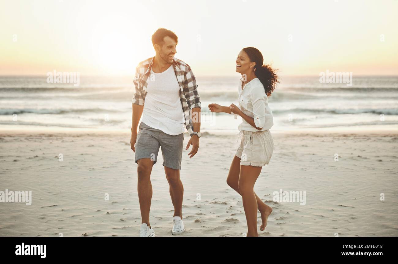 Friends first, lovers second. a loving couple taking a walk on the ...