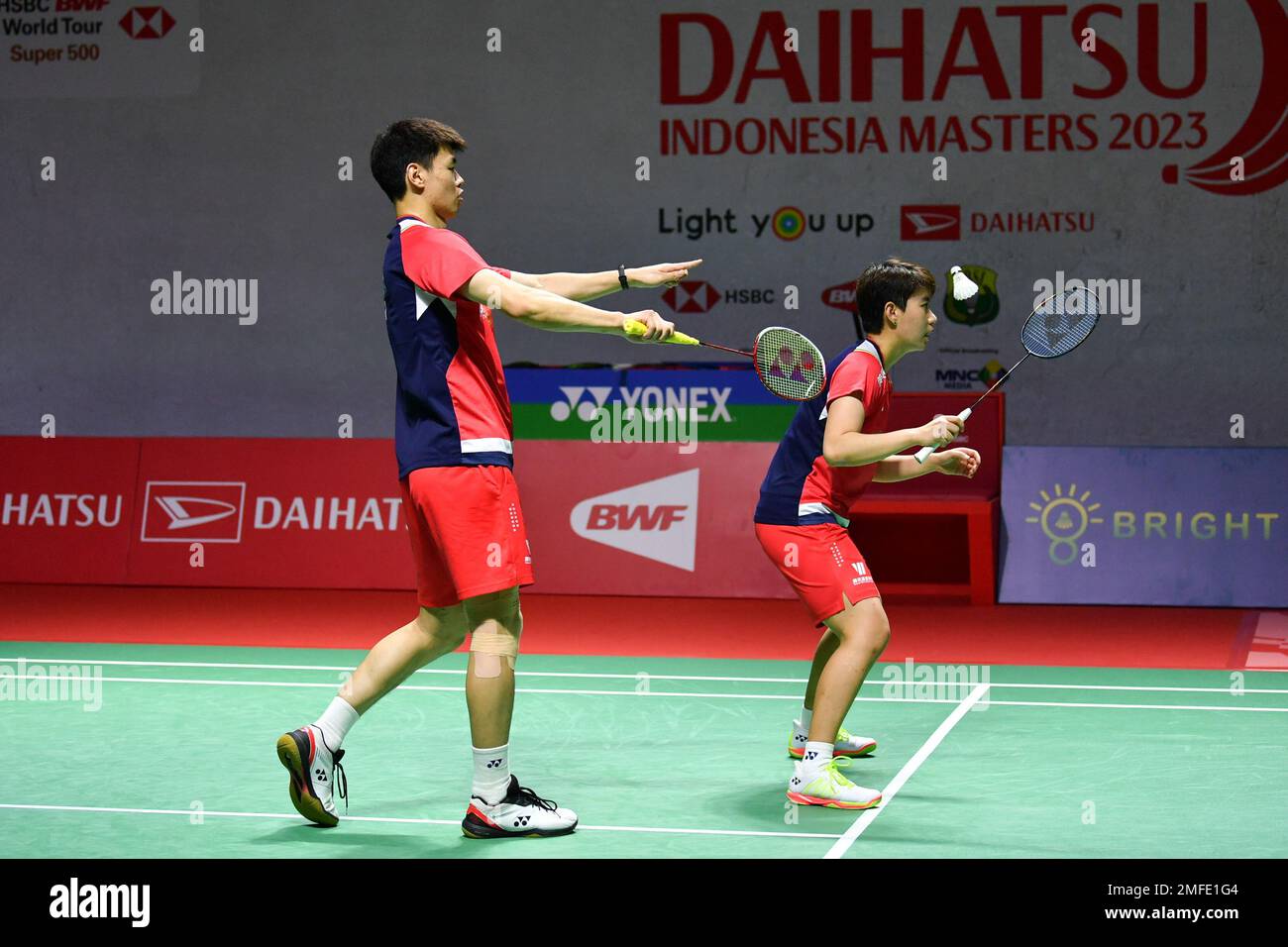 Jakarta, Indonesia. 25th Jan, 2023. Wang Yilyu (L)/Du Yue of China ...