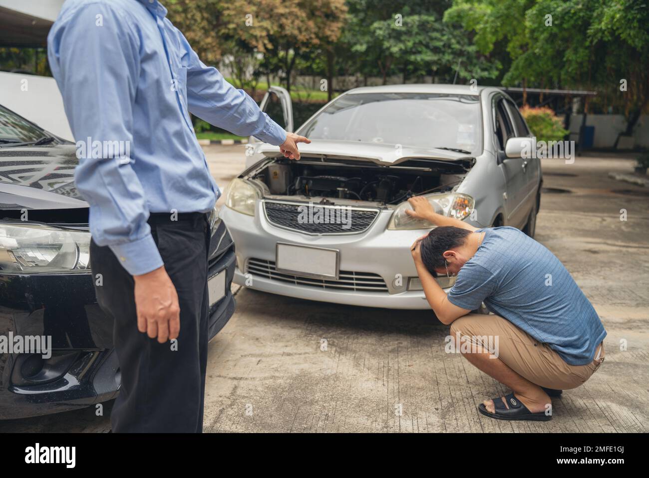 Man Upset and Sit down Motorist In Crash For Crash Insurance Fraud ...