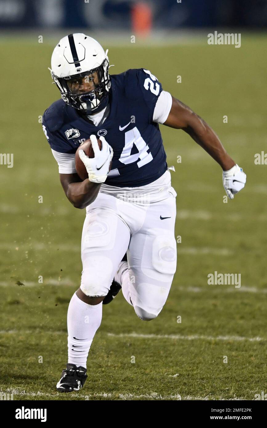 Penn State running back Keyvone Lee (24) gains yardage against Illinois ...