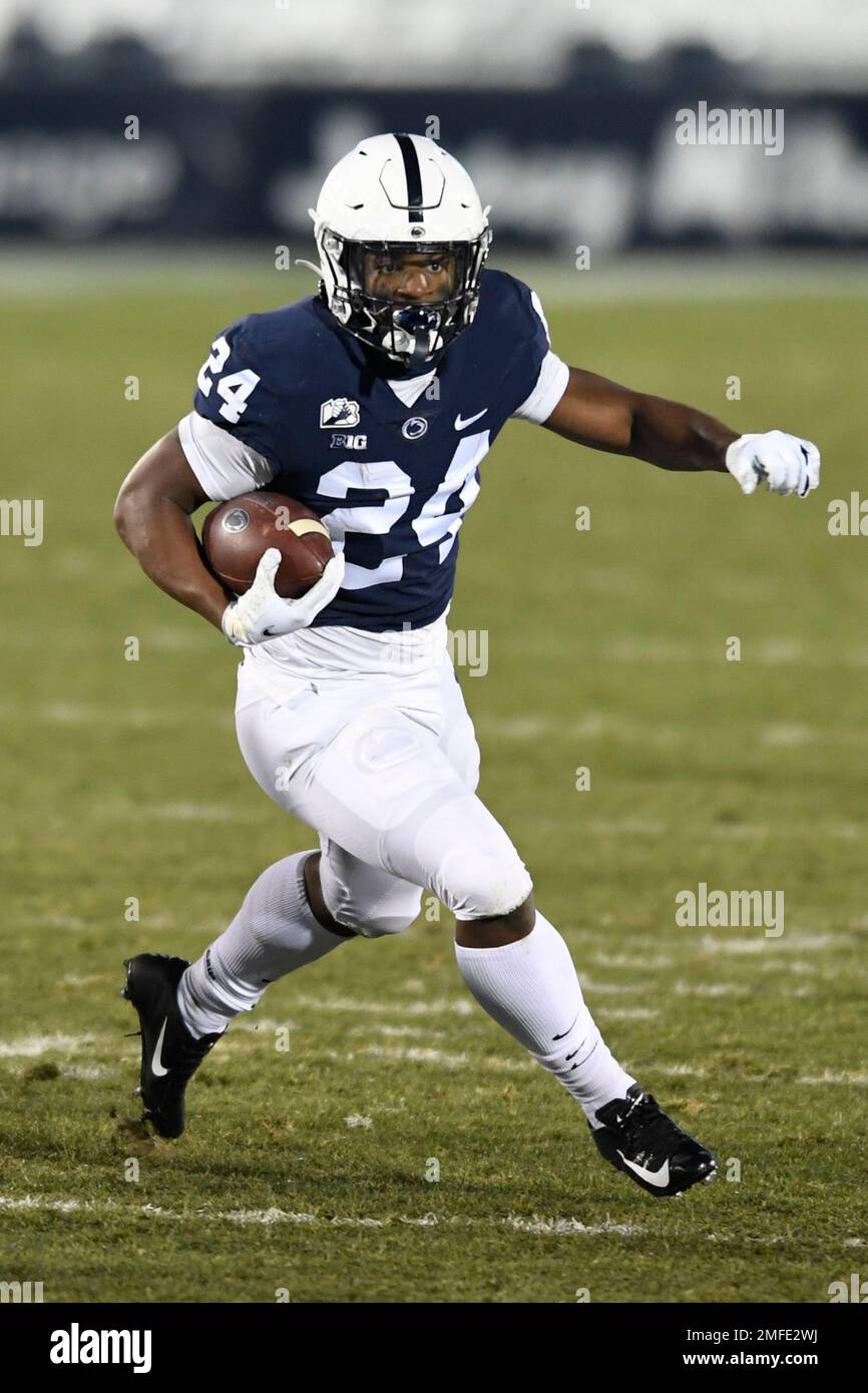 Penn State running back Keyvone Lee (24) gains yardage against Illinois ...