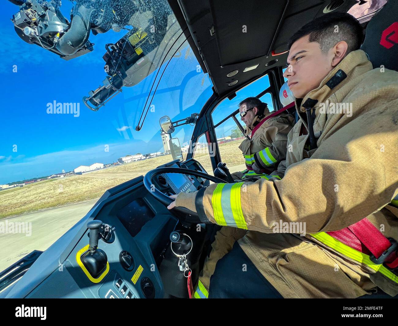 Firefighters Abel Saldivar (right) and Anthony Klima (left) from the ...