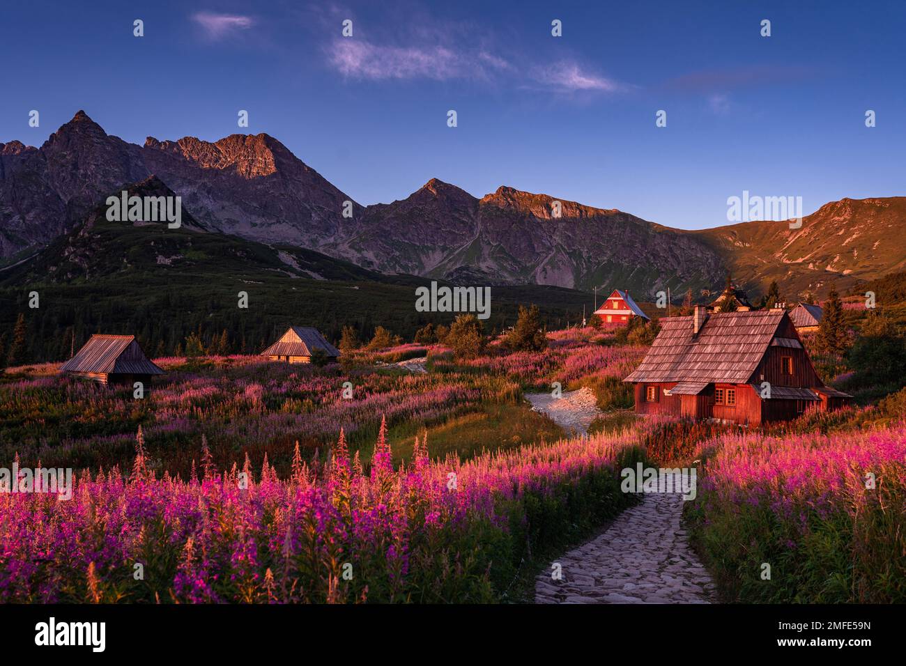 A beautiful view of a quiet and peaceful countryside landscape at ...