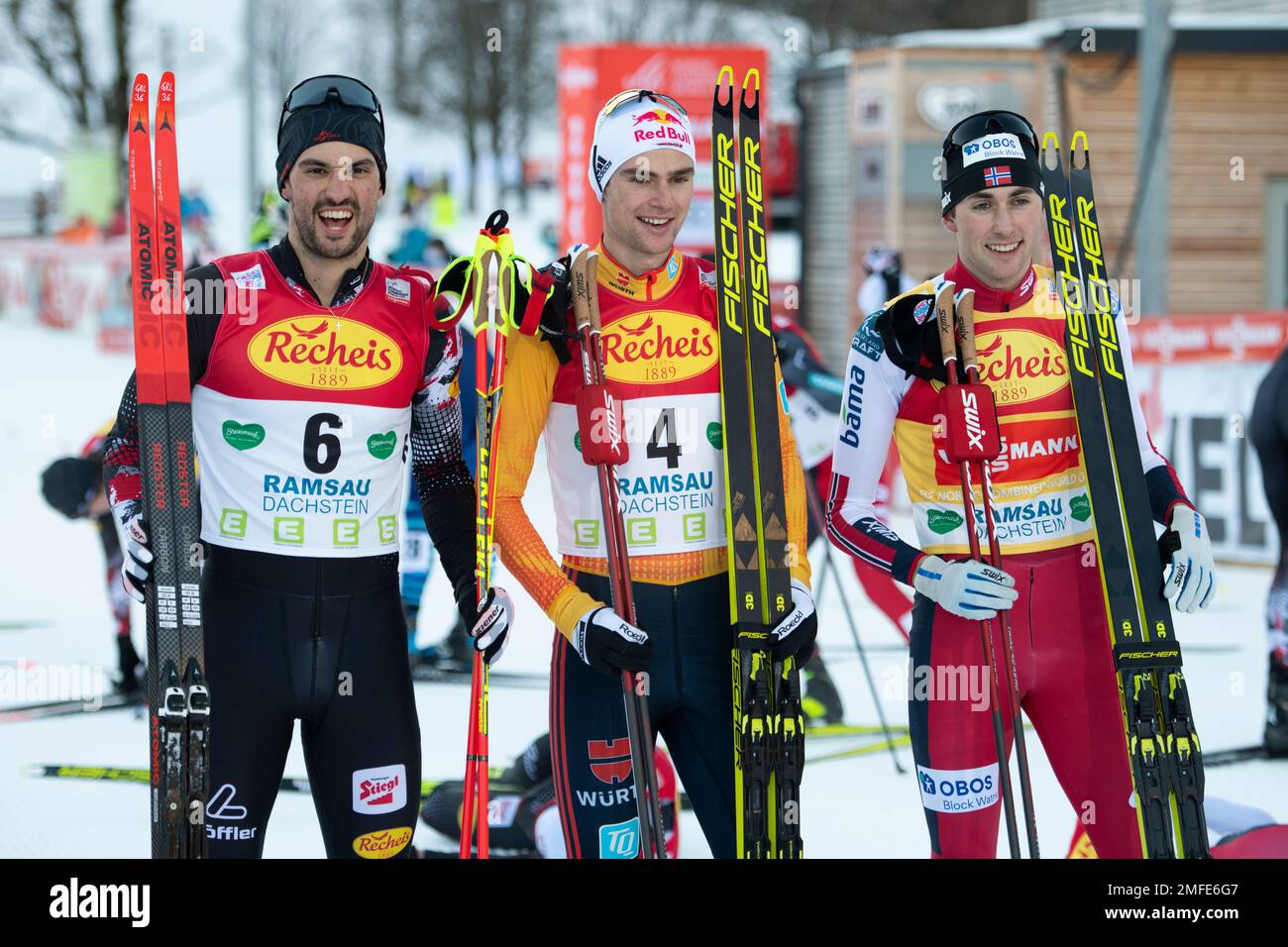 Lukas Greiderer of Austria, Vinzenz Geiger of Germany and Jarl Magnus ...