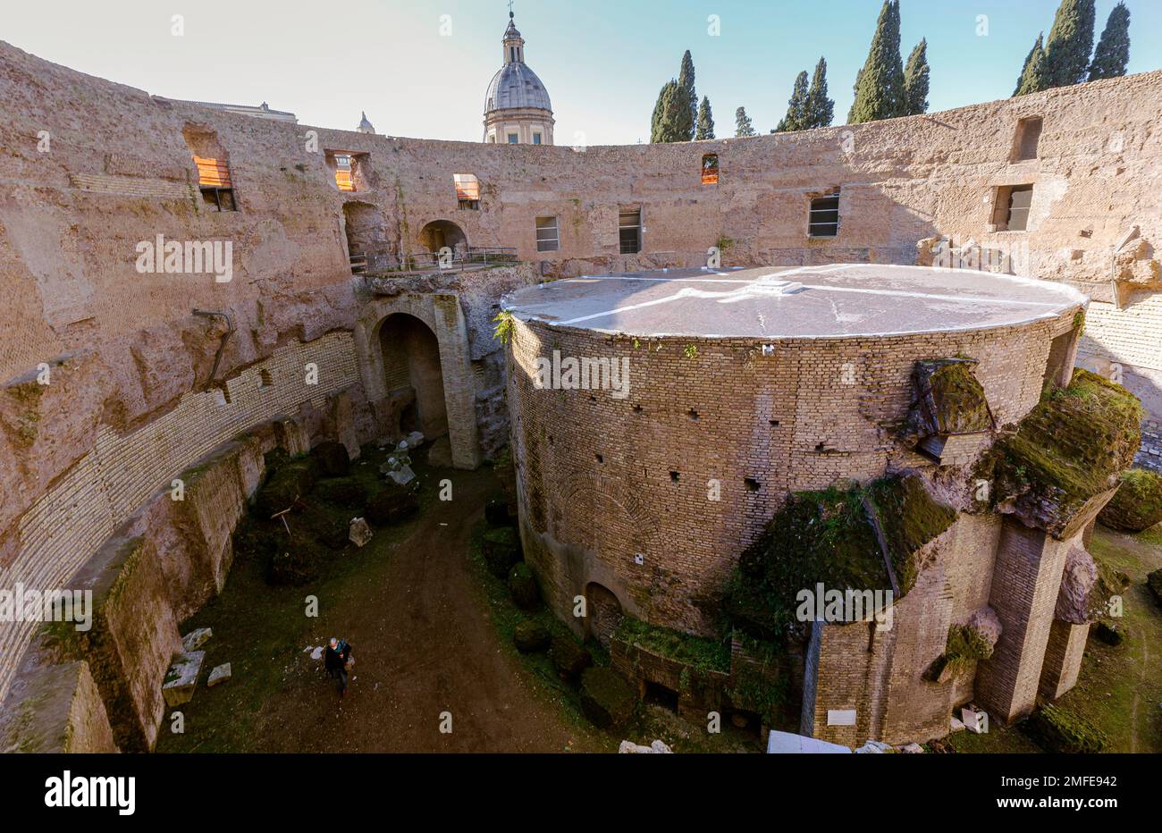 Internal view of the recently restored Mausoleum of Augustus, built by ...