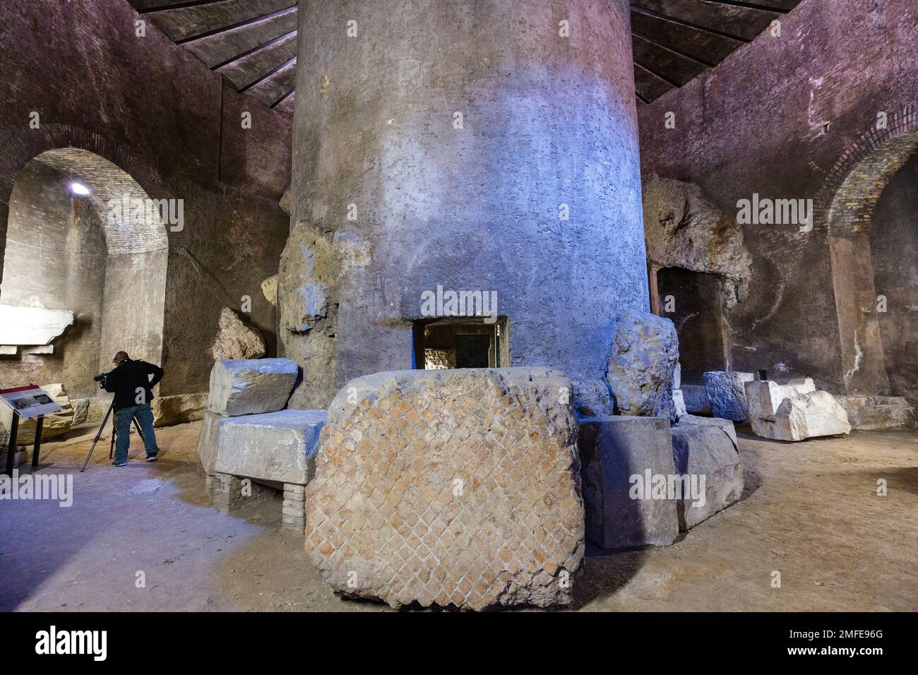 Internal view of the recently restored Mausoleum of Augustus, built by ...
