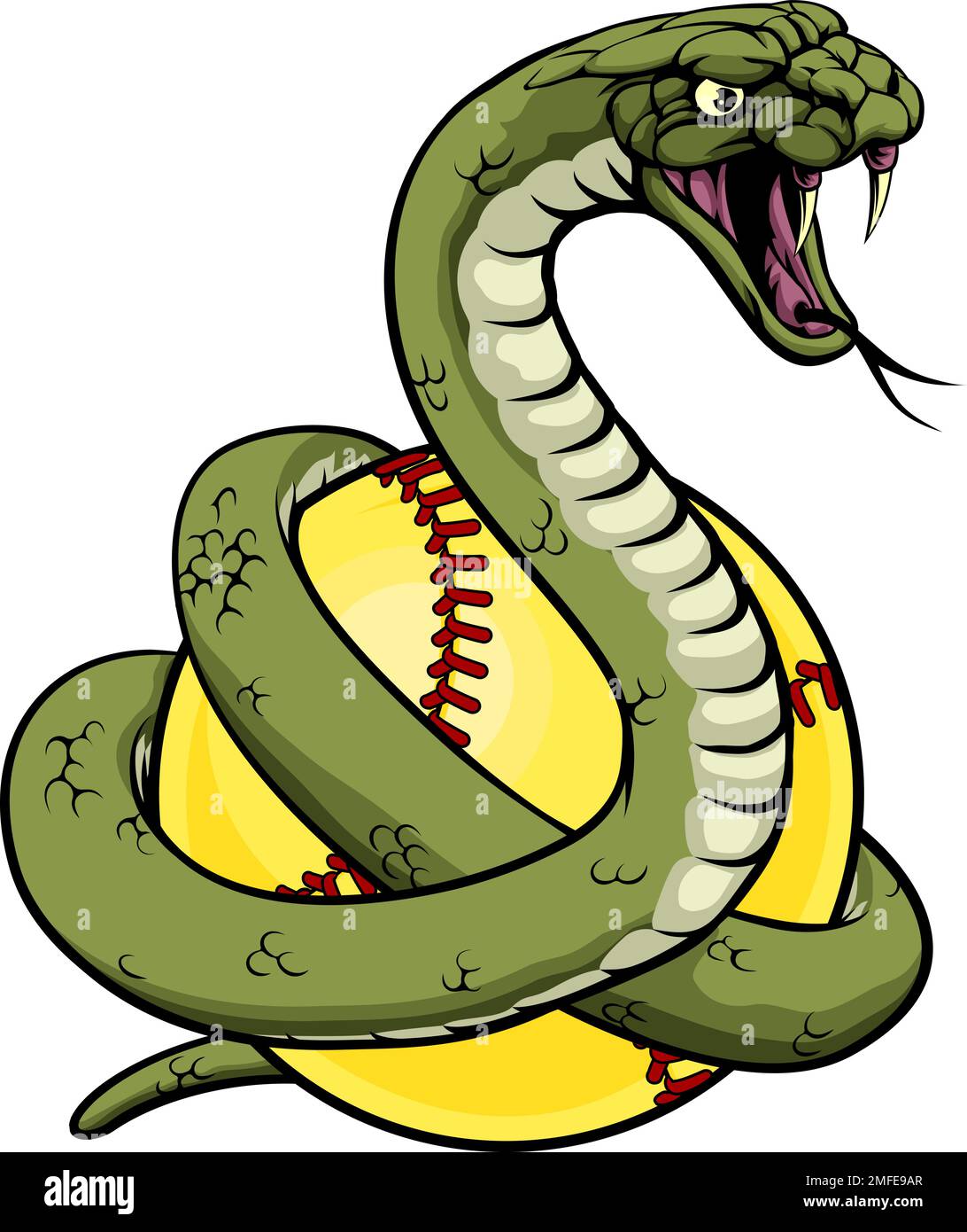 Cobra Snake Softball Animal Sports Team Mascot Stock Vector Image & Art ...