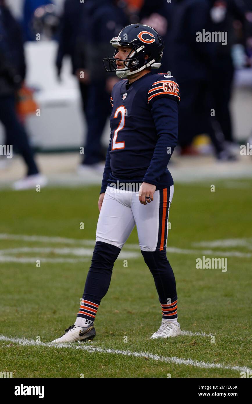 Chicago Bears kicker Cairo Santos (2) lines up for a kick against the ...