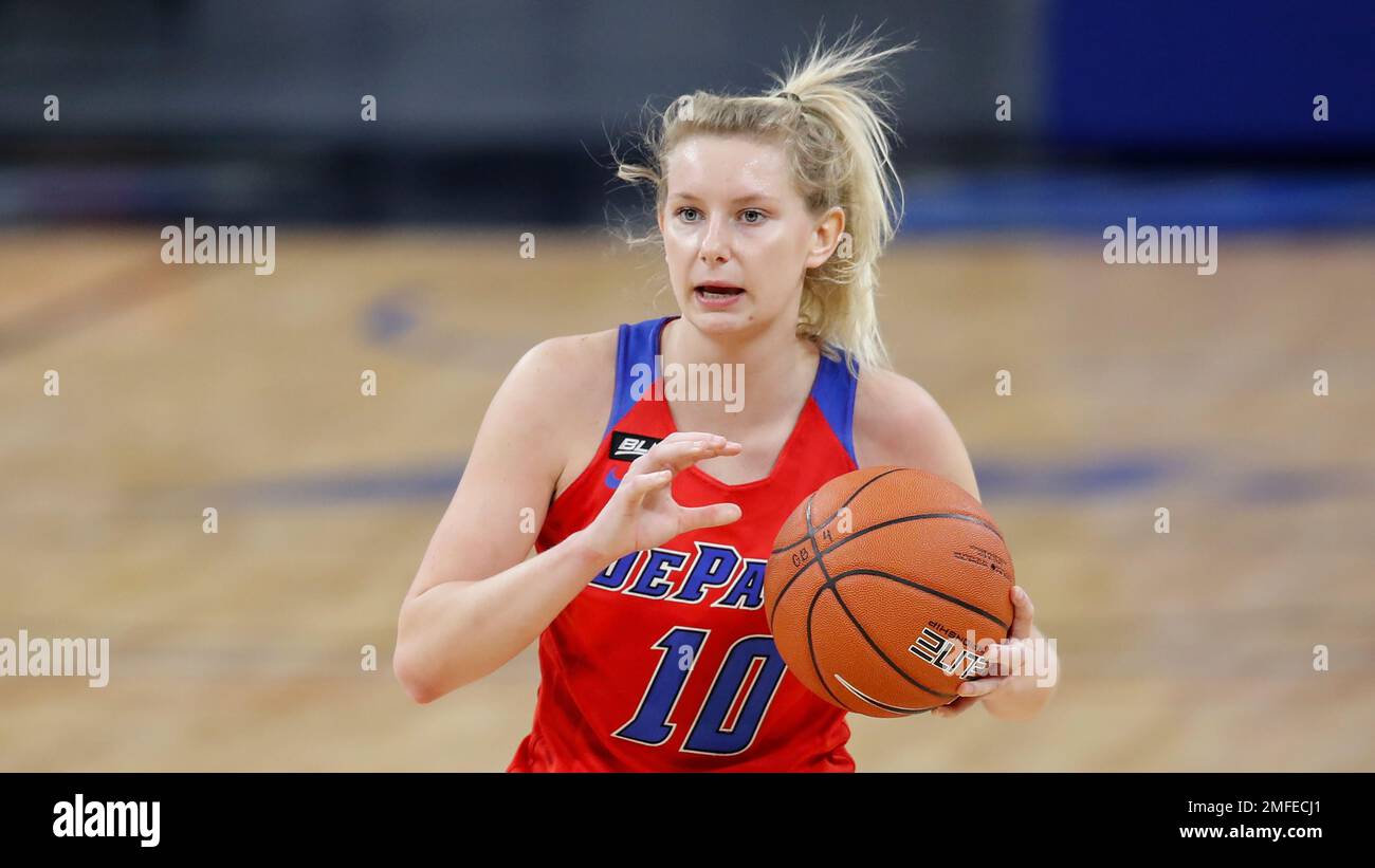 DePaul Blue Demons guard Lexi Held (10) brings the ball up court during ...