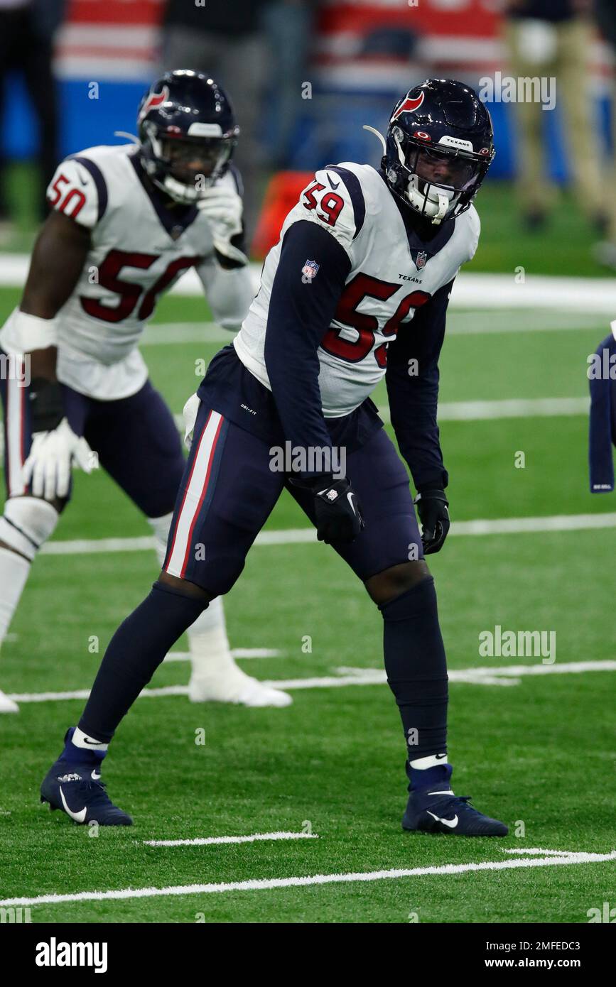Houston Texans outside linebacker Whitney Mercilus (59) lines up ...