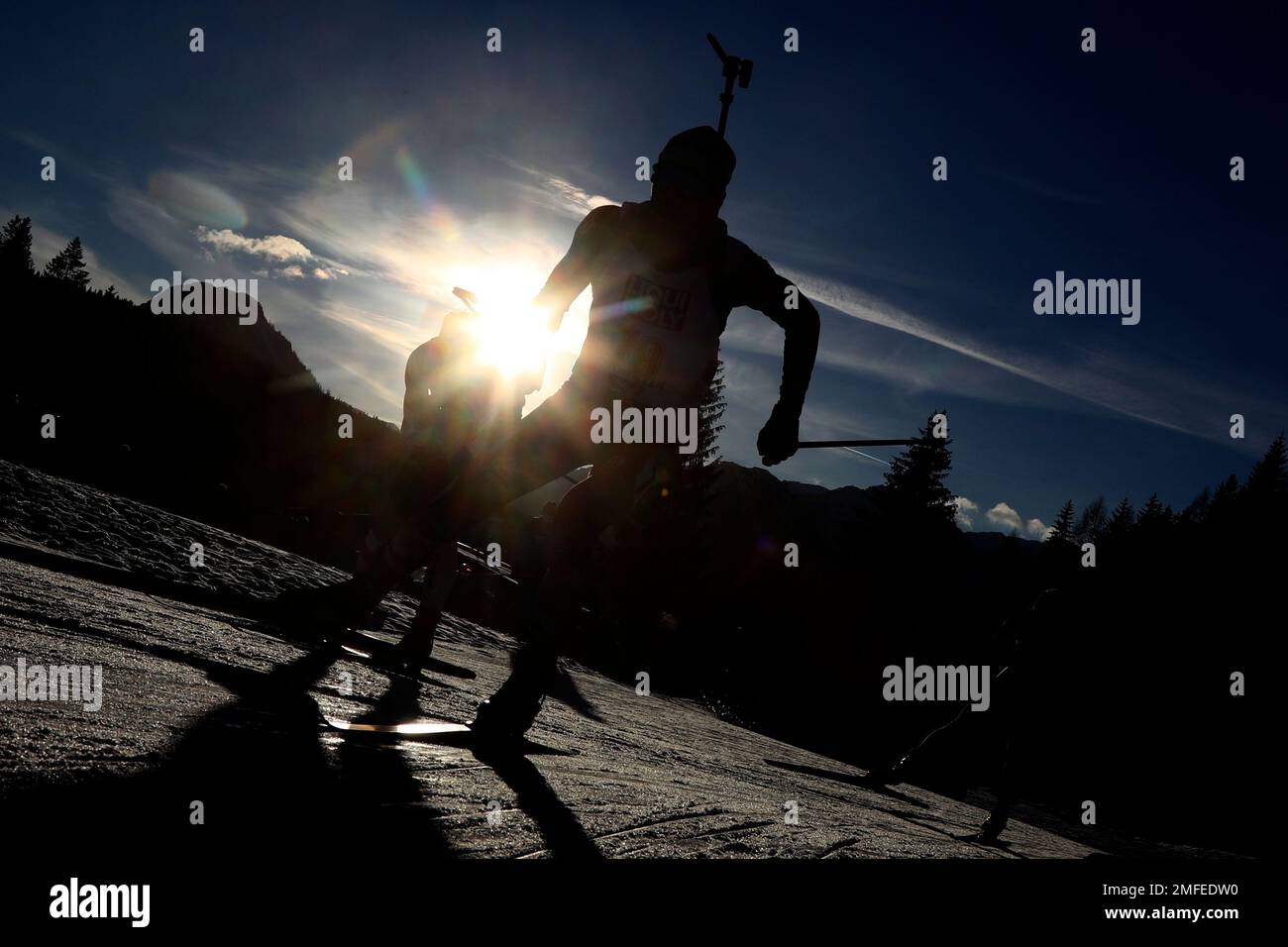 Felix Leitner of Austria competes during the men's 10 km sprint race at ...
