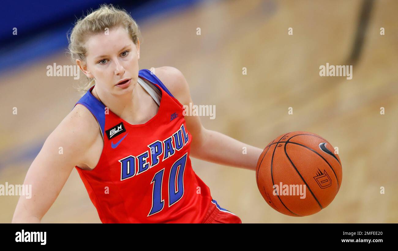 DePaul Blue Demons guard Lexi Held (10) drives to the basket during the ...