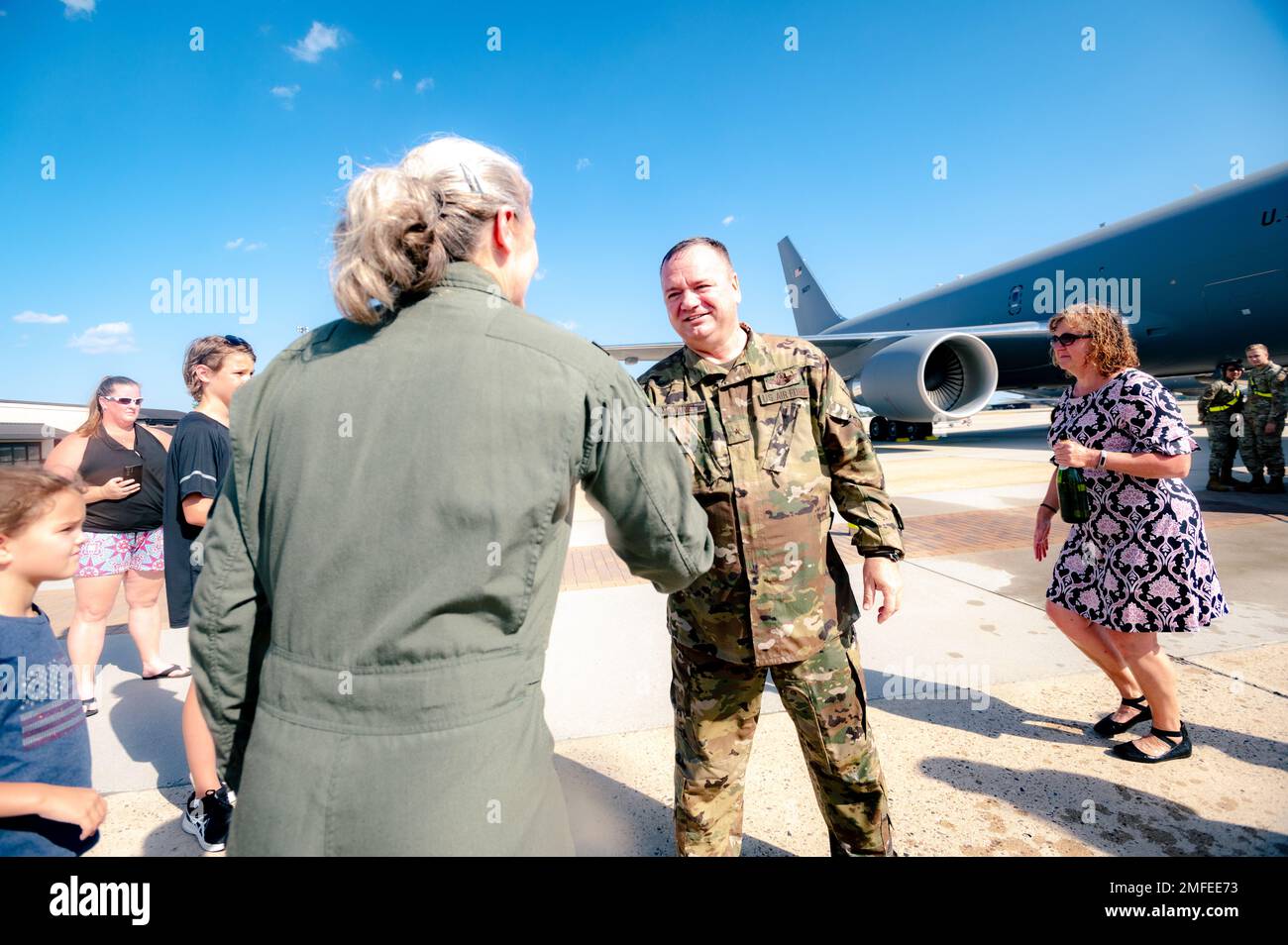 U.S. Air Force Col. Elizabeth Hanson, 305th Air Mobility Wing commander ...