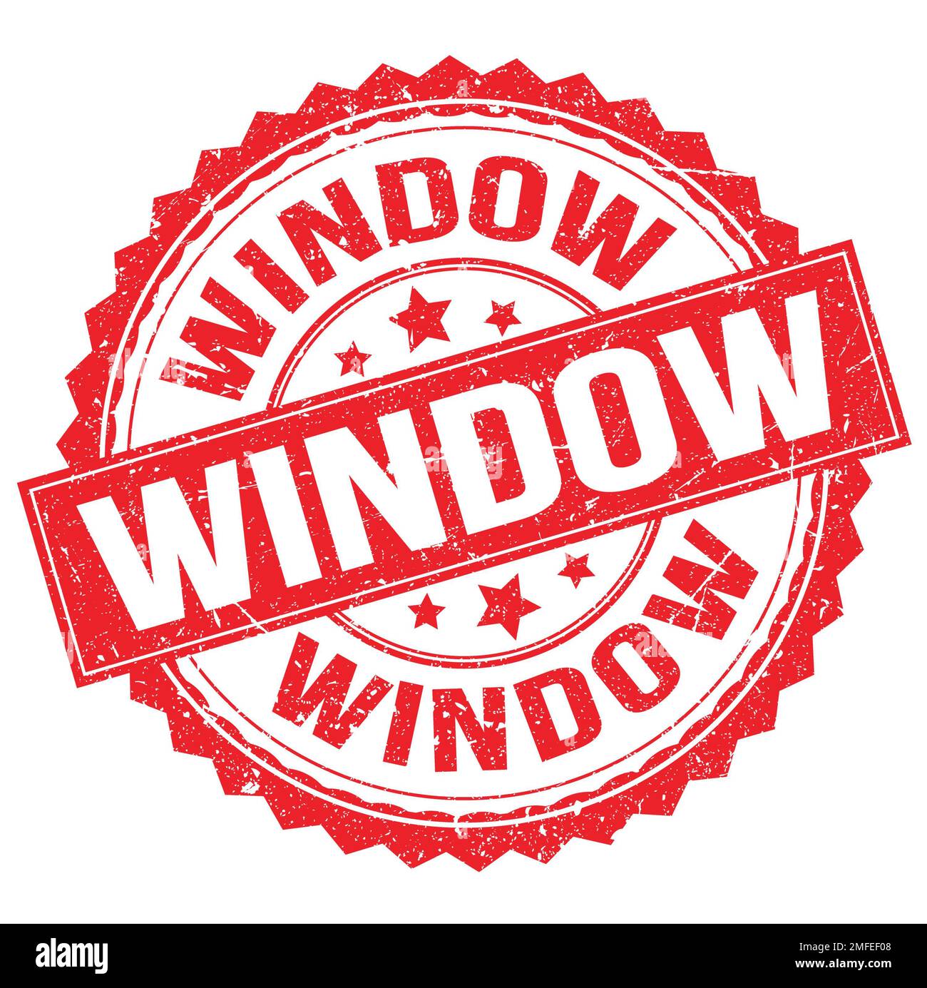 WINDOW text written on red round stamp sign Stock Photo - Alamy